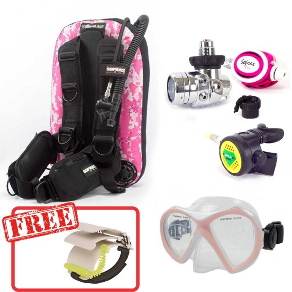 SOPRAS SUB DIVE MASTER PACKAGE PINK LITE - Sopras USA
